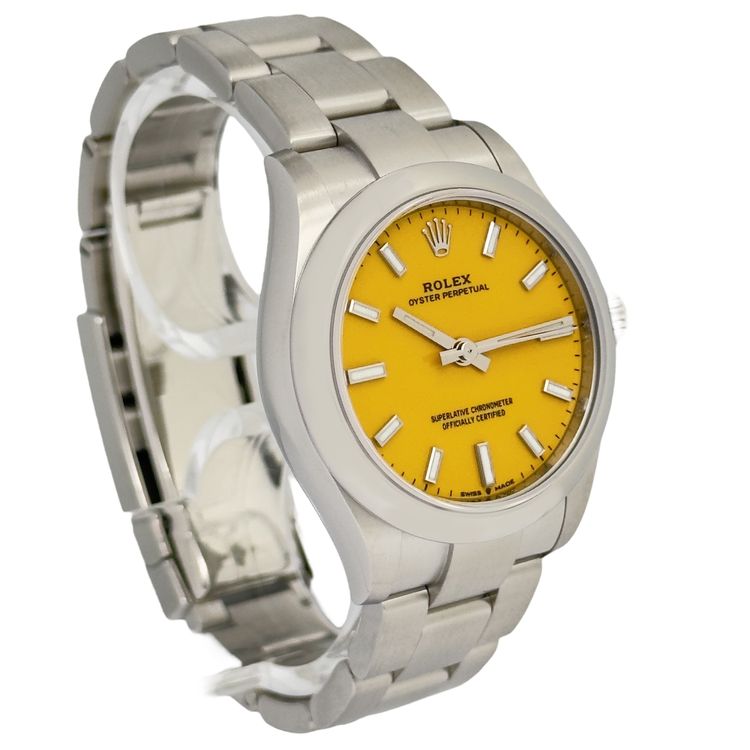 Rolex Oyster Perp 31 Yellow New Full set 2023 Discontinued (Neu und ...