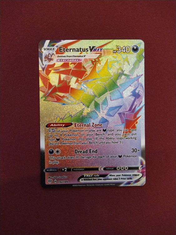 Pokemon - Darkness Ablaze - Eternatus Vmax Rainbow Rare (D'occasion) à ...