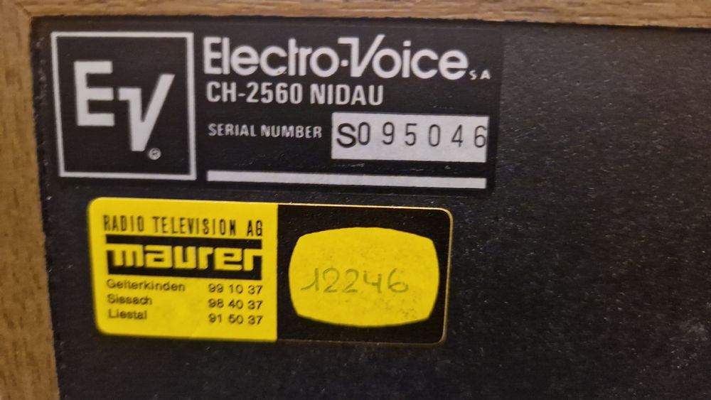 Electro Voice EV Cristal Lautsprecher - Vintage (Defekt) in Zürich für ...