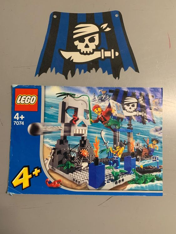 LEGO Pirateninsel 7074, nur Anleitung & Flagge, keine Steine (Gebraucht ...