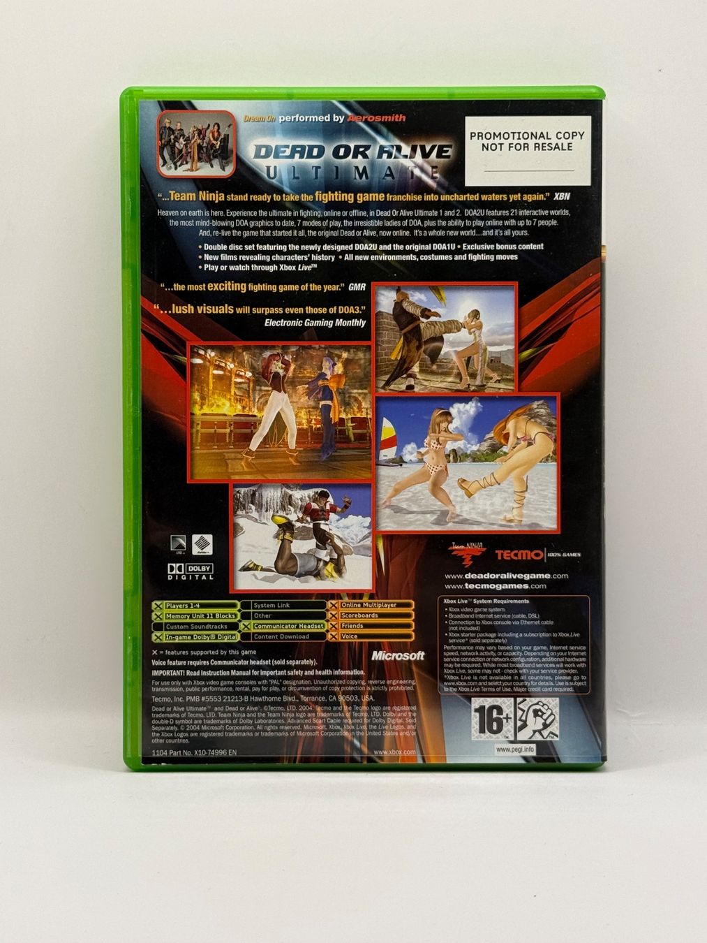 Dead Or Alive Promo Promotional Copy - Not for Resale - XBOX (Gebraucht ...