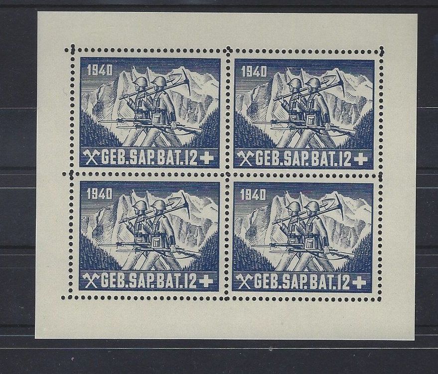 Geb.Sap.Bat. 12 Bögli gezähnt 20.00 | Kaufen auf Ricardo