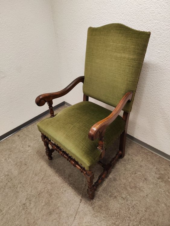Alter Sessel antik Biedermeier Stil - bequem Olivgrün | Kaufen auf Ricardo