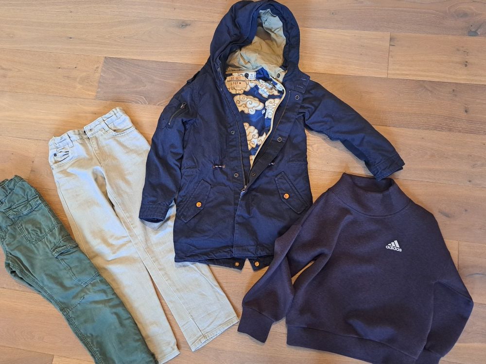 Scotch & Soda übergangsmanel, Adidas Pullover & 2 Hosen 128 | Kaufen ...