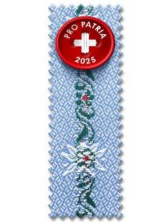 Pro Patria 1. August-Abzeichen 2025 - Edelweiss-Hemd (Neu und ...