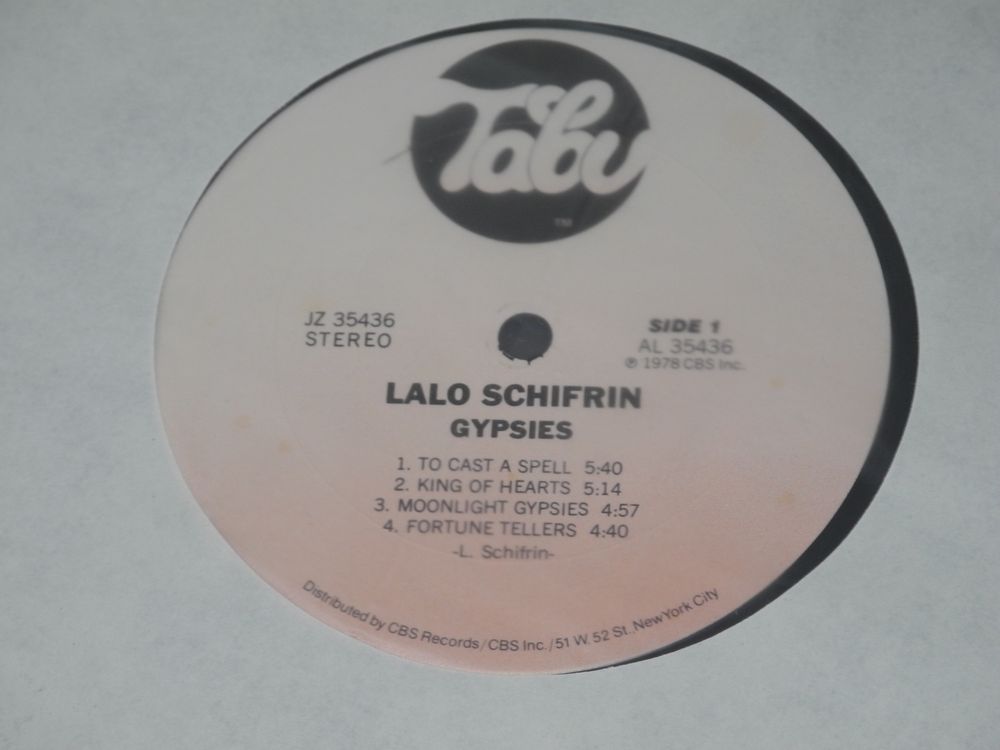 LALO SCHIFRIN: GYPSIES - TABU RECORDS - USA (Neu (gemäss Beschreibung ...