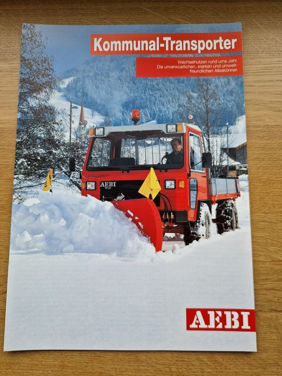 Original Prospekt Aebi Kommunal Transporter TP47 TP67 TP97 (Gebraucht) in Dürnten für CHF 45 ...