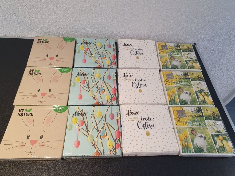 Servietten - 12 Packungen - 33cm x 33cm (Neu und originalverpackt) in ...