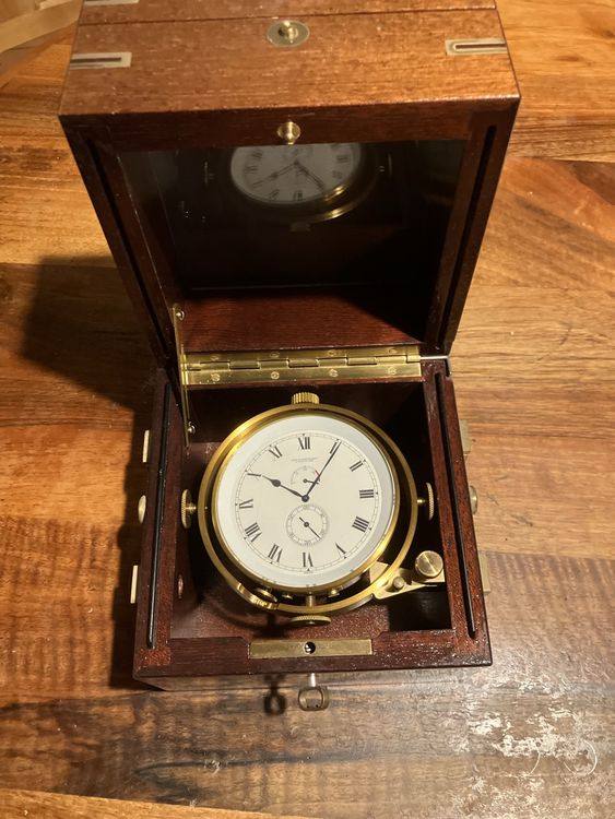Vintage Marine Chronometer in Wooden Box, Stunning Time! (Gebraucht) in ...