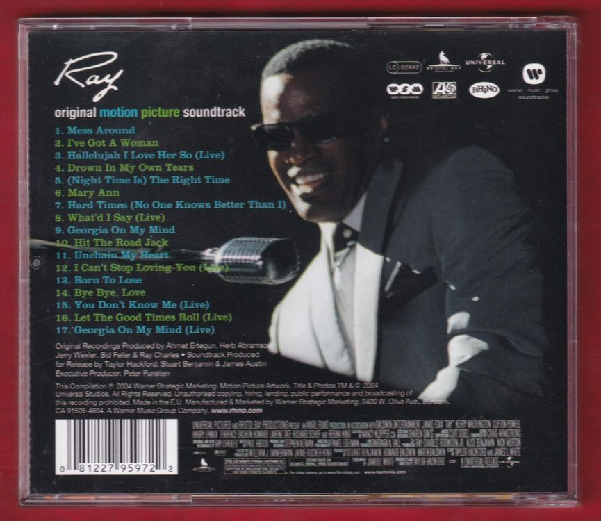 Ray Charles - Original Motion Picture Soundtrack (CD) (Gebraucht) in ...