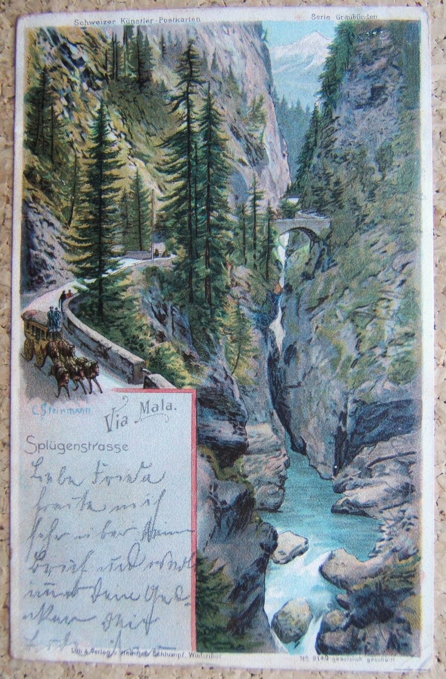 STEINMANN LITHO SPLÜGENSTRASSE - RASIERKLINGENSTEMPEL 1900 (Gebraucht ...