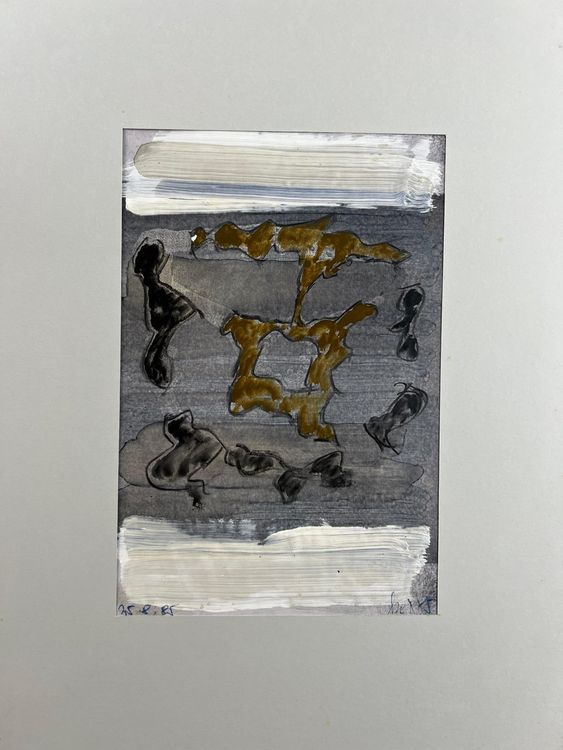 Alfons J. Keller (1924 -2003) Abstrakte Mischtechnik Gemälde | Kaufen auf Ricardo