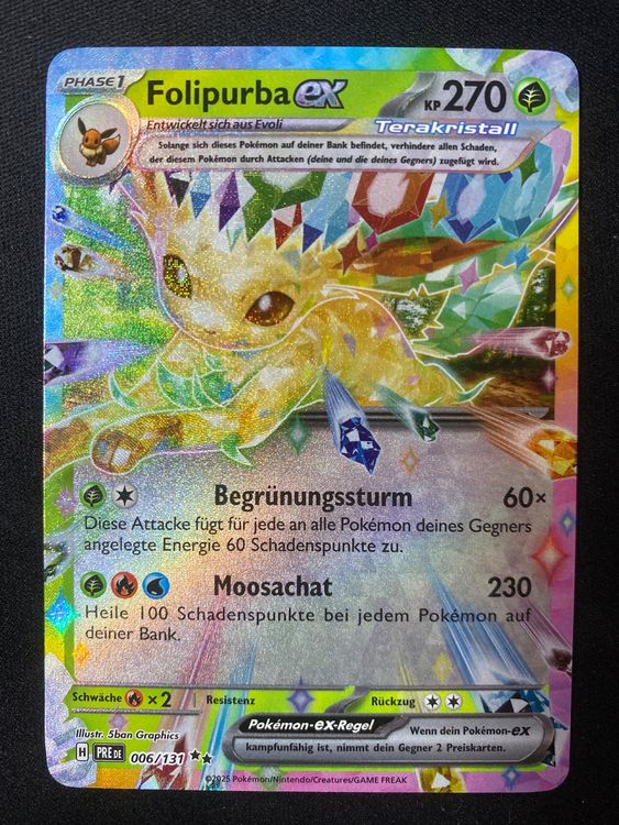 Folipurba ex 6 - Leafeon ex 6 - Prismatic Evolutions - DE (Neu (gemäss ...