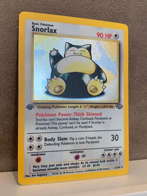 11/64 *1.Edition Snorlax Relaxo Holo ENG Pokemon Jungle (Gebraucht) in ...