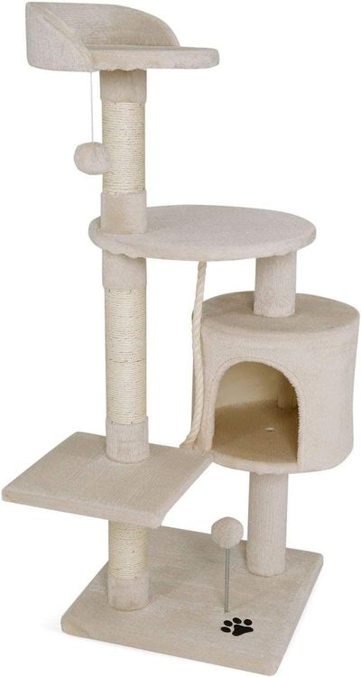 Kratzbaum Katzenbaum Stabiler Kletterbaum Spielhaus Turm 112 (Neu und originalverpackt) in ...