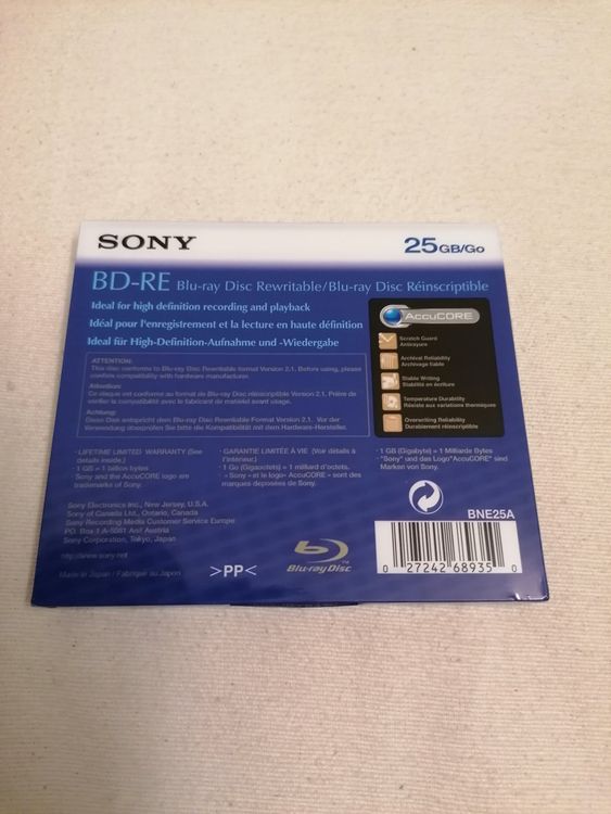 SONY BD-RE Blu-ray Disk | Kaufen auf Ricardo