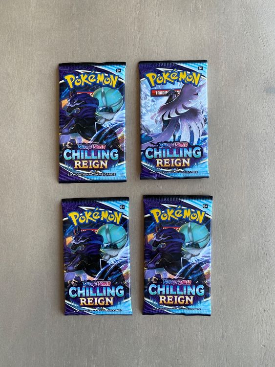 4 x Chilling Reign Booster Packs - Pokemon (Gebraucht) in Basel für CHF ...