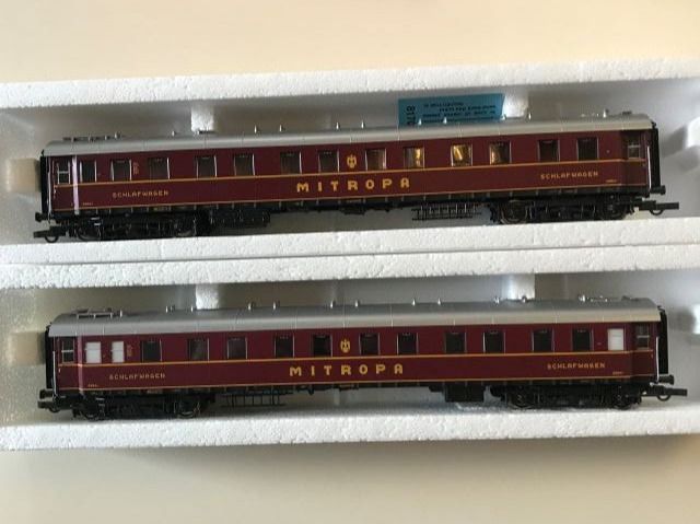 Modelleisenbahn H0 Roco, 2 Stk. Schlafwagen Mitropa der DRG. | Kaufen auf Ricardo