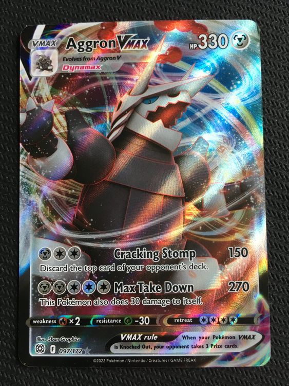 BRS 097 Aggron Vmax - Pokémon - Strahlende Sterne - EN | Kaufen auf Ricardo