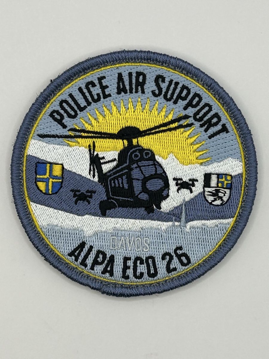 Letztes WEF 2026 Police Air Support Abzeichen/ Letzte Chance (Gebraucht ...