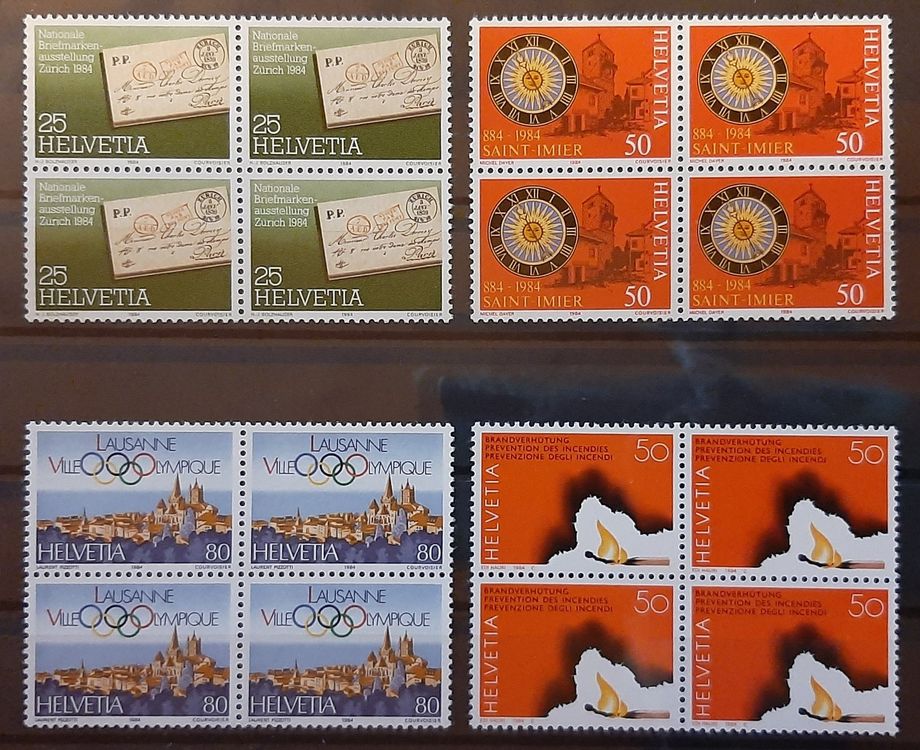1984 Werbemarken I und II 4er Blocks, ** (Neu (gemäss Beschreibung)) in Vitznau für CHF 9.5 ...