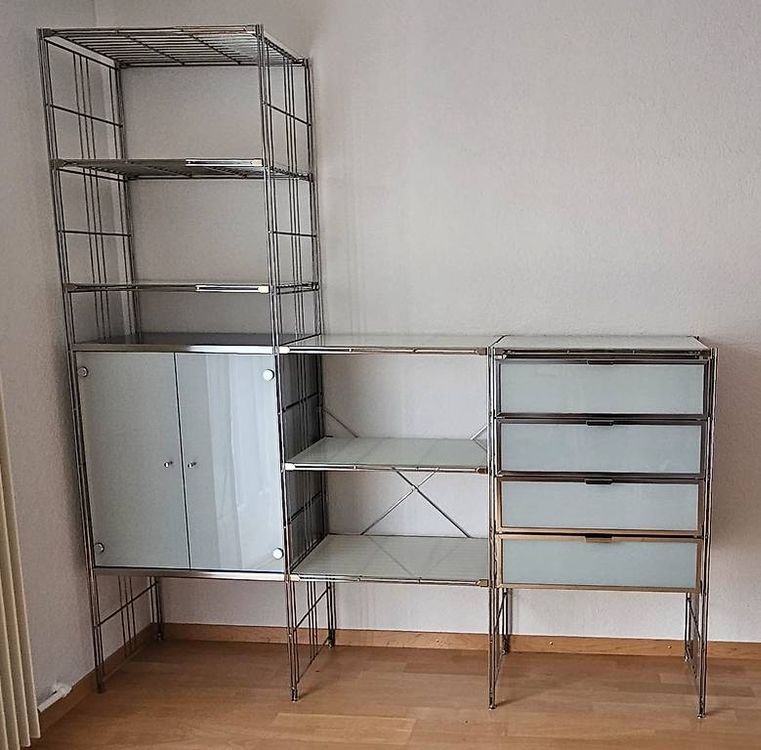 Echtes Balton Bücherregal / Wohnwand aus Glas und Metal | Kaufen auf ...