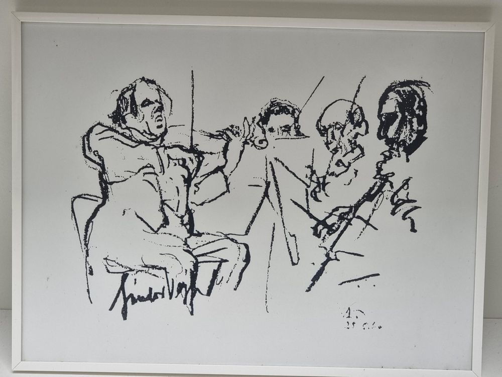 Sehr interessante Zeichnung unleserlich Signiert | Kaufen auf Ricardo