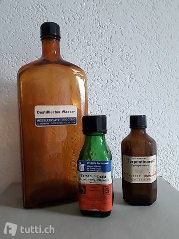Antike Apothekerflaschen, Laborflaschen, 3 Stück (Gebraucht) in baar ...