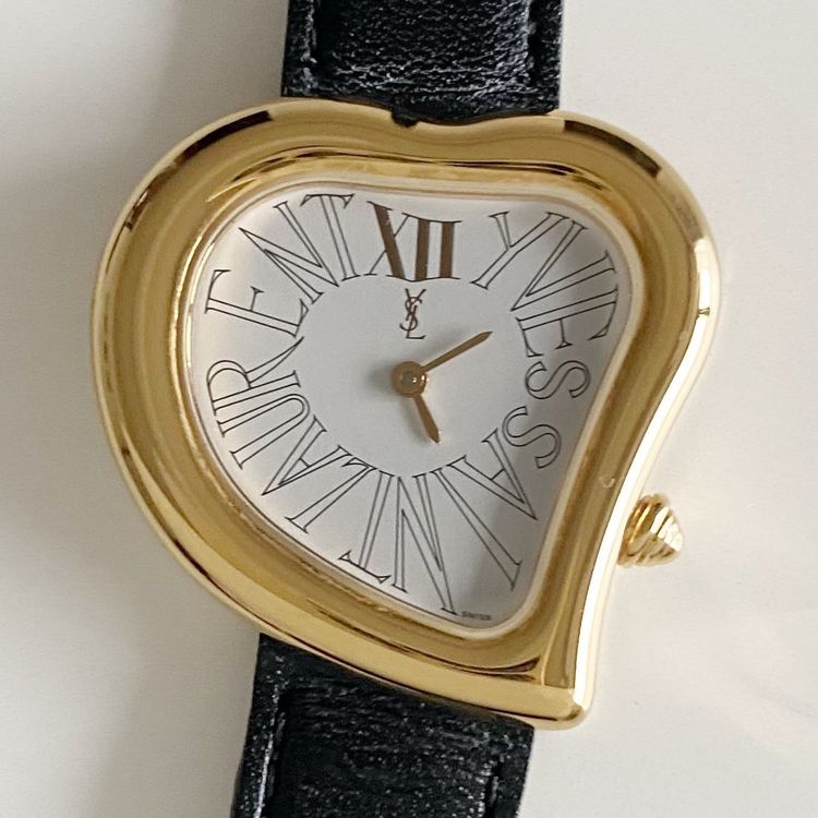 (Neu Unbenutzt) Yves Saint Laurent 1990s Heart Shaped Watch (Gebraucht ...