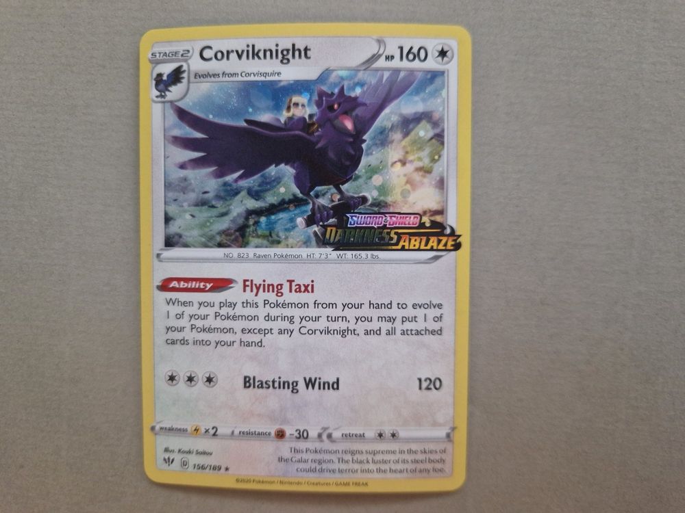 Corviknight Holo - Darkness Ablaze Stempel | Kaufen auf Ricardo