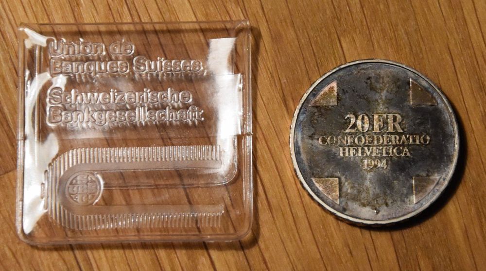 Gedenkmünze 20 Fr. Teufelsbrücke 1994 (Neu (gemäss Beschreibung)) in Sursee für CHF 20 – mit ...