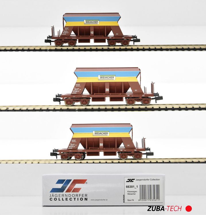 Jägerndorfer 66301-1 Waiacher Kieswagen-Set 3-tlg Spur N OVP (Neu ...