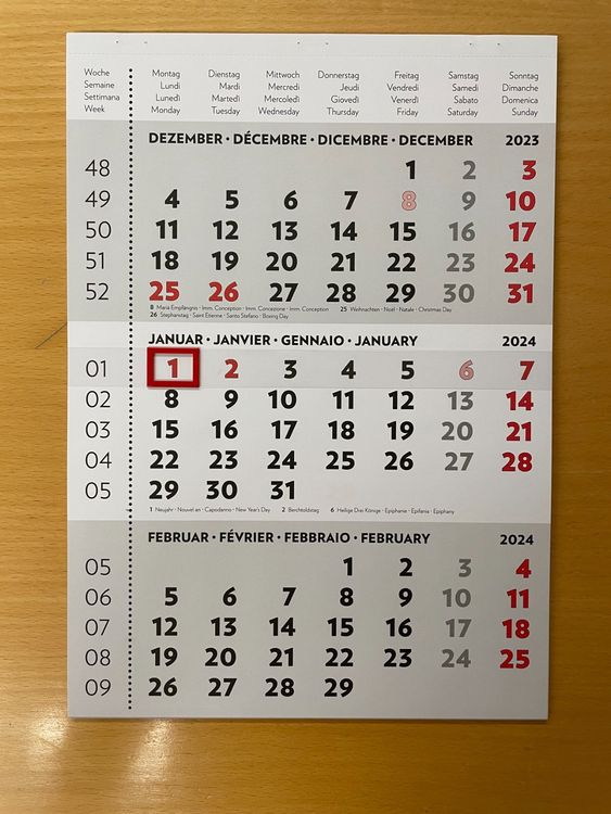 Kalender 2024, Januar 2024 - Dezember 2024 (Versand gratis) (Neu ...