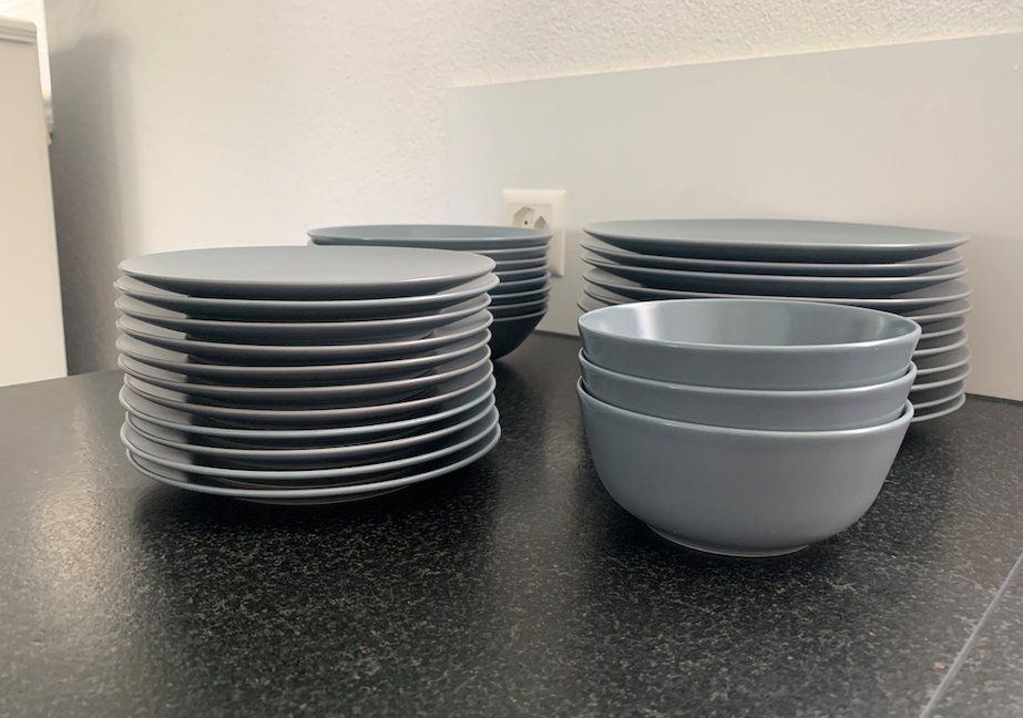 Ikea Geschirr Grau Matt