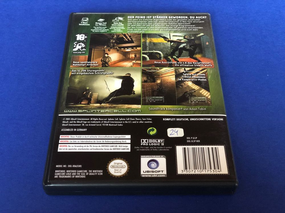 SPLINTER CELL CHAOS THEORY SPIEL FÜR NINTENDO GAMECUBE (Gebraucht) in ...
