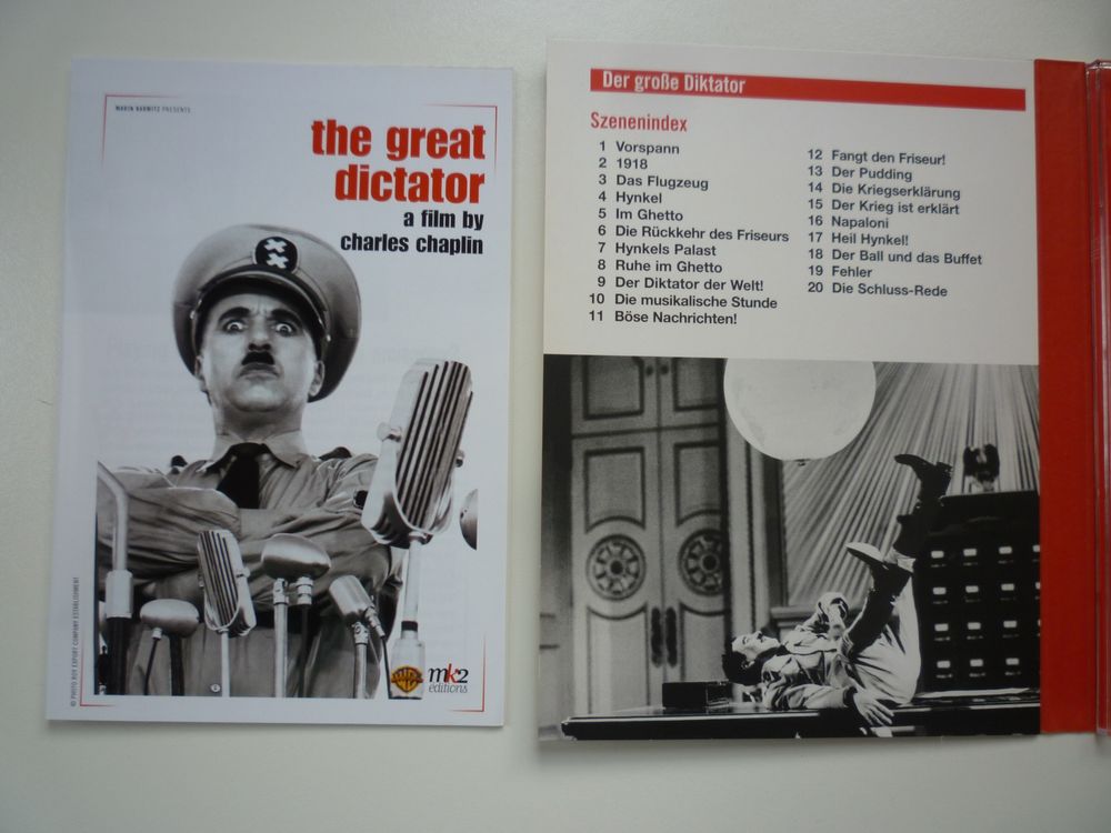 Der grosse Diktator Klassiker 1940 Charlie Chaplin 2 DVD (Gebraucht) in Münchenstein für CHF 5 ...