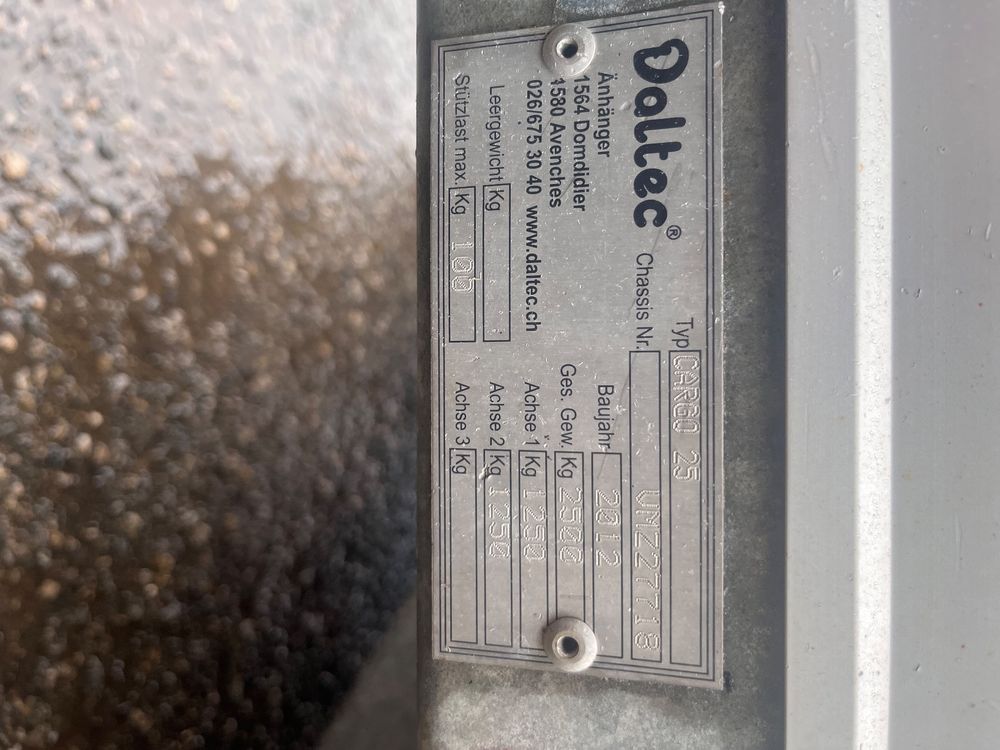 Viehtransporter Daltec Cargo 25 (Gebraucht) in Mühlethurnen für CHF 7500 – nur Abholung auf ...