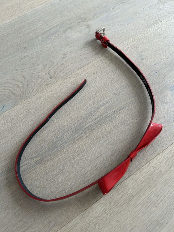 Hobbs London Gürtel rot Lack Leder mit Schleife 90 cm (Gebraucht) in ...