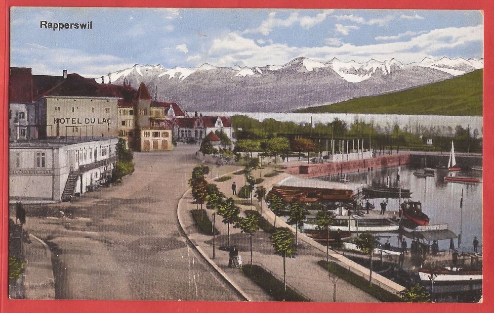 Rapperswil - Quai mit Hotel Du Lac - Boote - ca. 1925 (Gebraucht) in ...