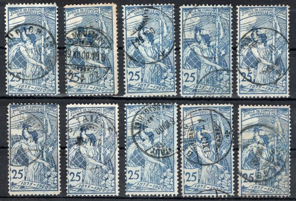 UPU 1900, 25 Jahre Weltpostverein, 79A (Gebraucht) in Vilters für CHF 30 – mit Lieferung auf ...