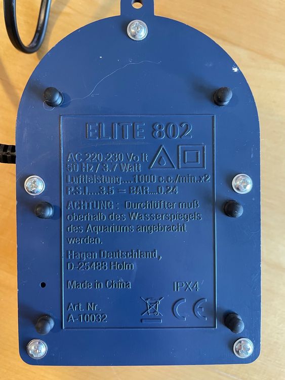 Doppelmembranpumpe Elite 802 / Luftpumpe für Aquarium | Kaufen auf Ricardo