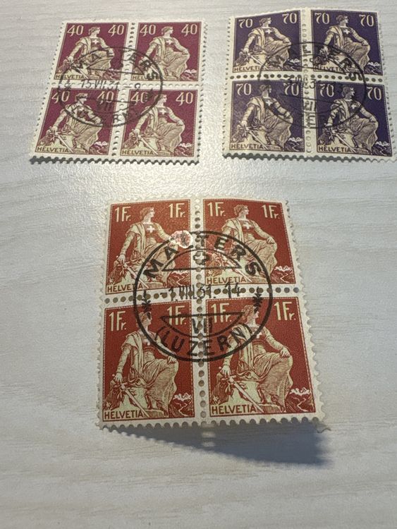 Sitzende Helvetia 4er Blöcke | Kaufen auf Ricardo