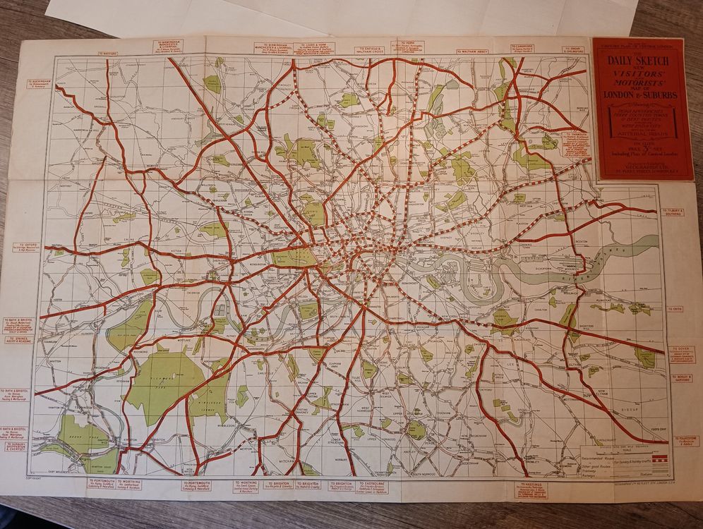 London England Stadtplan mit Subway Tube Map alt | Comprare su Ricardo