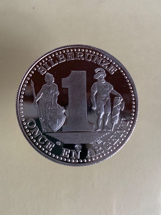 ZÜRICH - Silber 999 - 1 UNZE - Polierte Platte (Gebraucht) in LE LIGNON für CHF 36 – mit ...