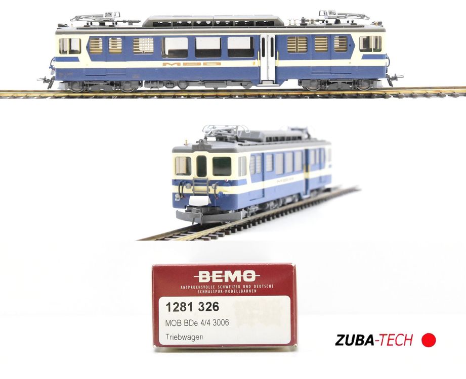 Bemo 1281326 Triebwagen BDe 4/4 der MOB H0m GS Analog OVP (Gebraucht ...