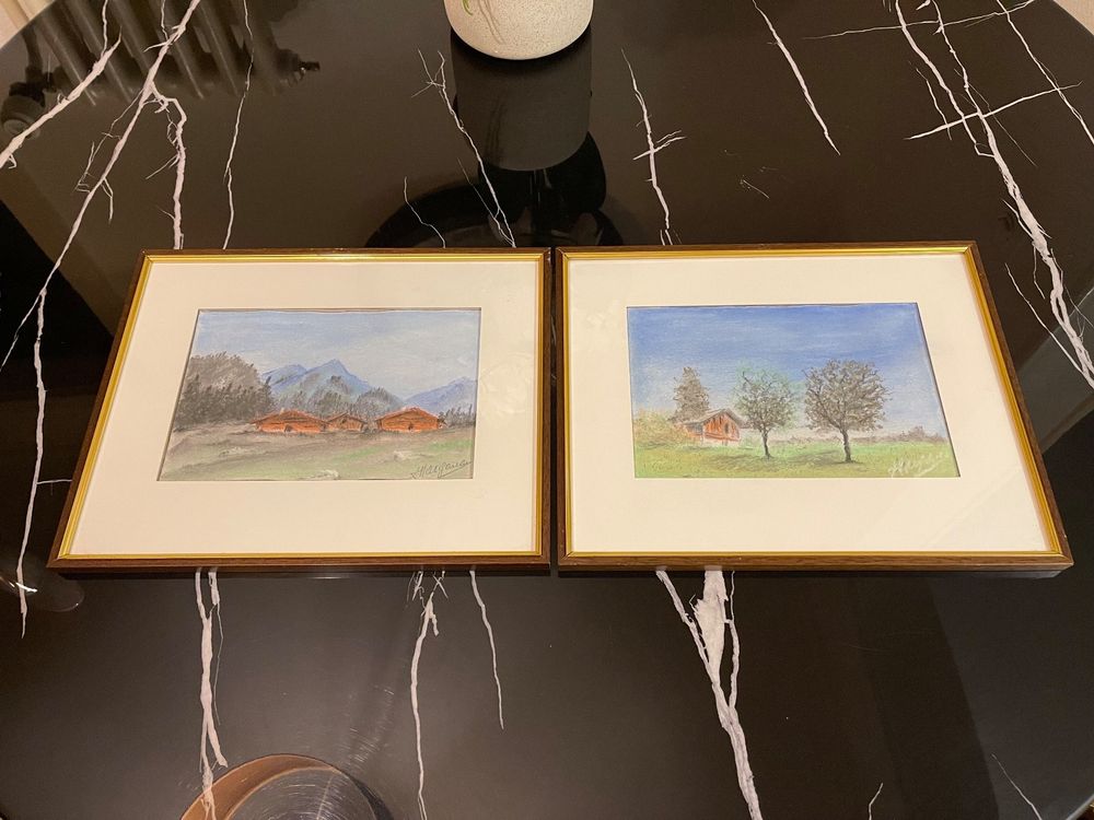 2 tableaux -Aquarelle signés par l’artiste | Kaufen auf Ricardo