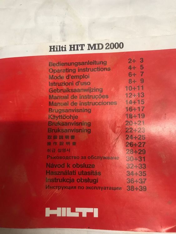 Hilti Hit MD 2000 für Injektion-Dübel-Anwendung (Gebraucht) in ...