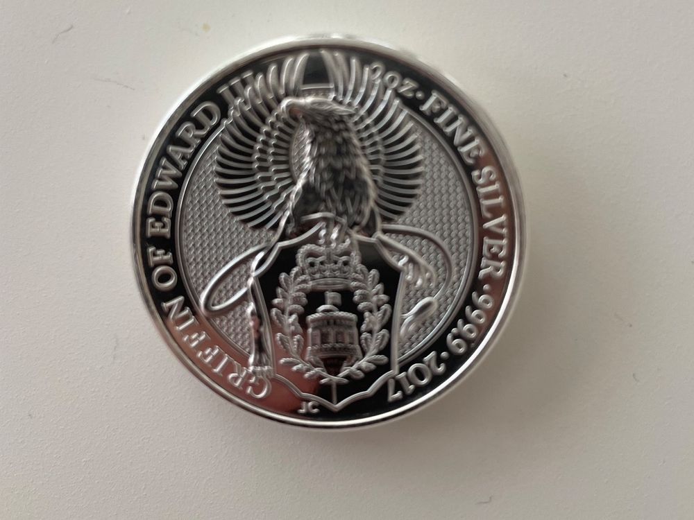 Queens Beasts Griffin of Edward’s 2 OZ Silber 2017 (Gebraucht) in Risch ...