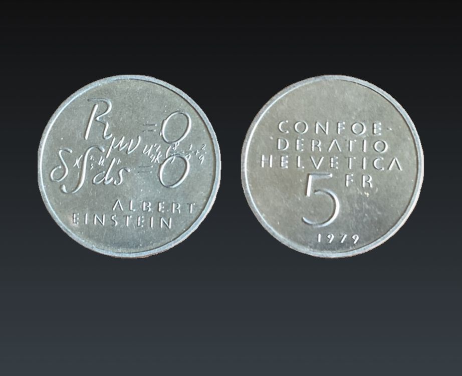 Pièce de 5 francs 1979 - 100 ans Albert Einstein (Gebraucht) in Lausanne für CHF 12 – mit ...