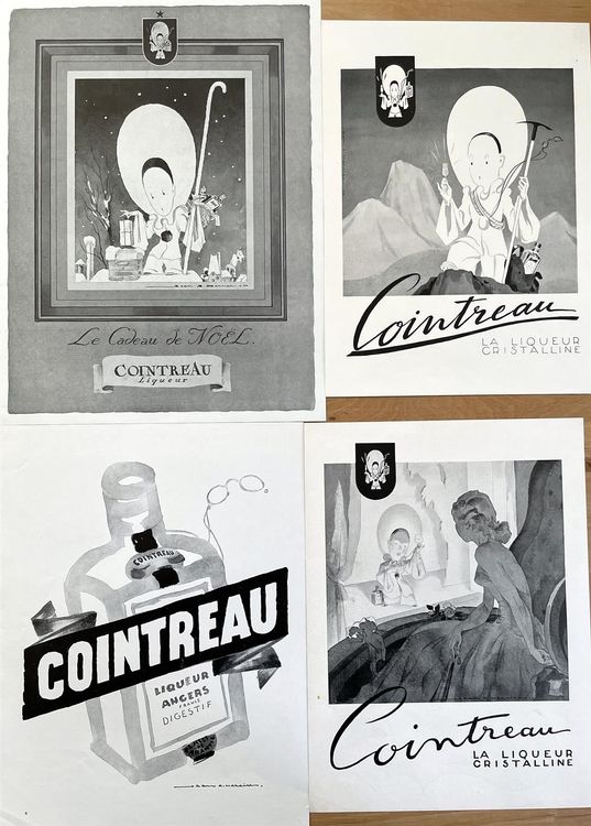 Cointreau - 4 alte Werbungen / Anciennes publicités 1944/57 (Gebraucht ...